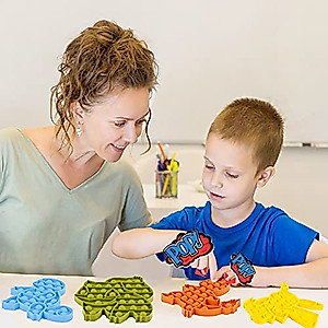 IGINOA 4 Pack Pop Sensory Easter Basket Stuffers Toys Cheap Set Anxiety Autism Stress Toys, Special Prize Gifts for Kids Boys Girls Teens Adults Friends ADHD Family Classroom