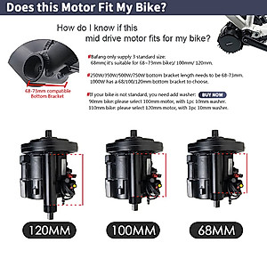 BAFANG BBSHD 48V1000W BBS02B 48V 500W/750W Electric Bike Conversion Kit with DP-C18/C965/850C/750C LCD Display with 48V/52V Lithium Ion Battery(Optional) Ebike DIY Kit