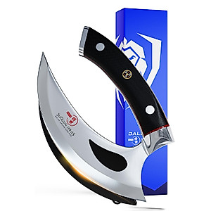 Dalstrong Ulu Knife - 6.5 inch - Rocking, Mincing, Slicing Meat & Herb Knife - Shogun Series Elite - Japanese AUS-10V Super Steel Kitchen Knife - Black G10 Handle - w/Sheath