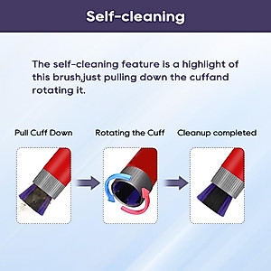 SONGRUI Traceless Scratch-free Dusting Brush Compatible with Dyson V7 V8 V10 V11 V12 V15 and Gen 5 Vacuum Cleaners, Handy Self-cleaning Soft Bristles Great for Car Interior, Baseboards and Corners