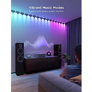 Govee RGBIC String Downlights, Smart LED String Lights Works with Alexa, Color Changing Indoor Wall Light Fixture for Party, New Year & Daily, Music Sync, 9.8ft with 15 LEDs, White