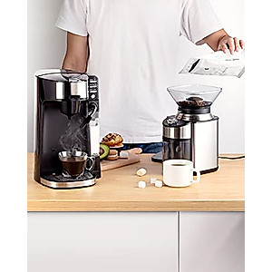 Boly 6-In-1 Coffee Maker with Auto Milk Frother, Single Serve Coffee, Tea, Latte and Cappuccino Machine, Compatible With Capsule & Ground Coffee, Compact Coffee Maker