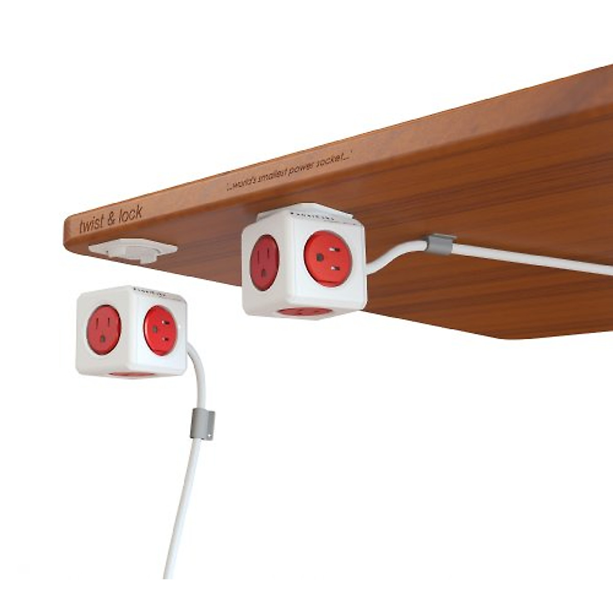 PowerCube Extended, 5 Outlet Adapter and Surge Protector 5ft Extension Cord Power Strip with 5 outlets 4320RD/USEXPC