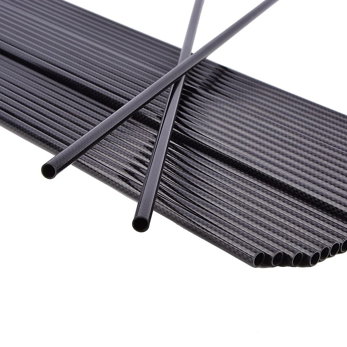 ZSHJGJR 3K Archery Pure Carbon Arrow Shaft 350 Spine ID 6.2mm Raw Bare Arrow Shaft Carbon Shaft Tube 31.5 Inches for Competitive Competitions DIY Hunting Target Practice Arrows 6/12/24pcs (6)