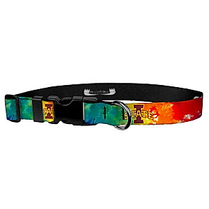 Moose Racing Iowa State Cyclones Dog Collar – Iowa State University Dog Collar, Pet Wear, Made in The USA - 1 Inch Wide, Large, Tie-Dye