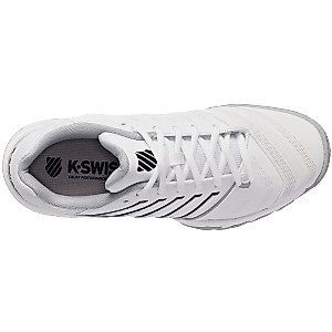 K-Swiss Men's Bigshot Light 4 Tennis Shoe, White/Highrise/Black, 11 M