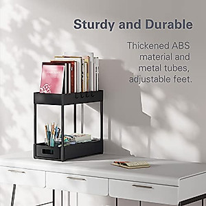 Zarler Under Sink Organizers and Storage 2 Pack, Under Sink Organizer for Bathroom with Slide Drawer, Bathroom Organizer Under Sink, Under Kitchen Sink Organizer, Under Cabinet Organizer