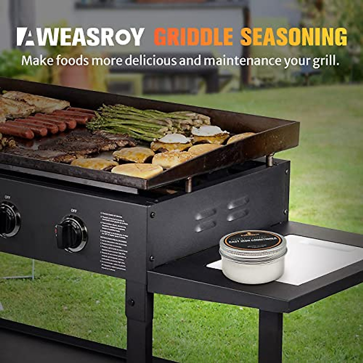 AWEASROY Griddle Seasoning for Blackstone and Cast Iron and Carbon Steel Seasoning, Maintain a Cleaner Non-Stick Skillet, 7 Ounce