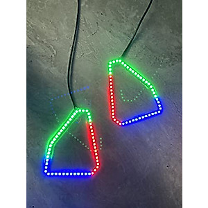 2PCS Angel Eyes Bluetooth CHASING Vent Overlay Lights KIT For 2020 2021 2022 2023 Polaris Slingshot Headlights