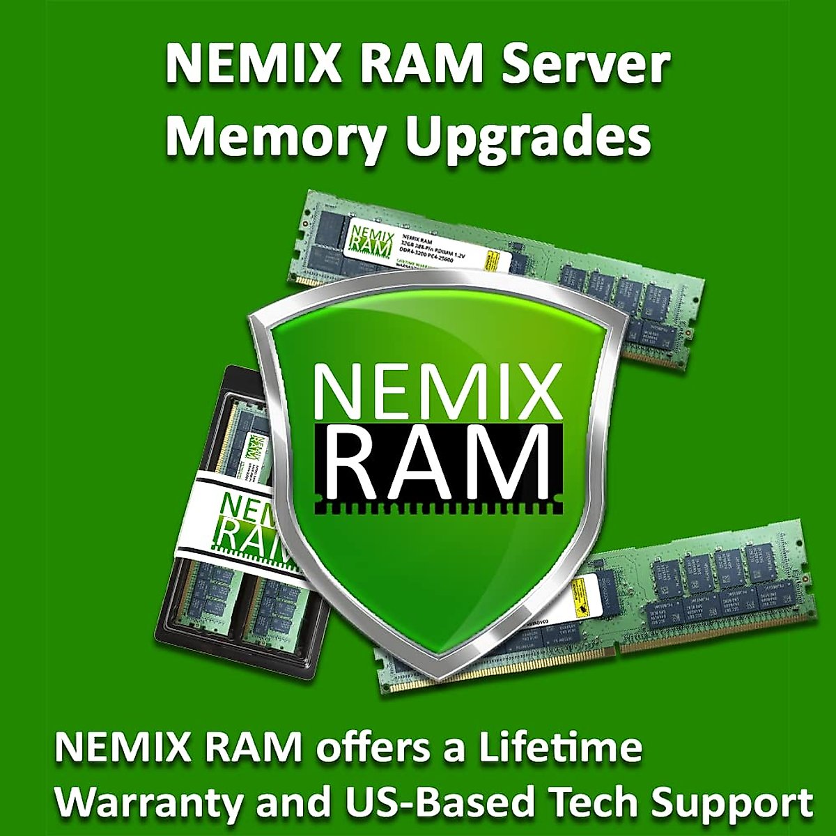 NEMIX RAM 64GB (8X8GB) DDR4 3200MHZ PC4-25600 1Rx8 1.2V CL22 288-PIN ECC RDIMM Registered Server Memory KIT