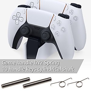 SING F LTD 10 Set Replacement L2 R2 Trigger Button Springs with Cylinder Compatible with DualSense PS5 Controller Spring Replacement Repair Part