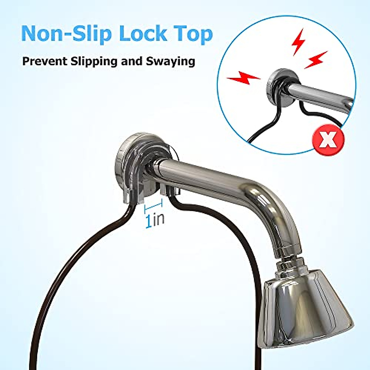 Bextsrack Shower Caddy Over Shower Head, Bathroom Hanging Shower Organizer Rack with Hooks, SUS201 Stainless Steel Shower Shelves for Shampoo, Soap, Bronze