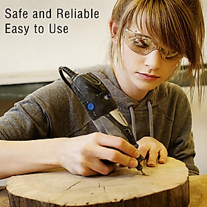 Long Carbide Rotary Burr Set Compatible with Dremel, 10Pcs Double Cut 1/8" Shank 1/4" Head 100MM Length Tungsten Steel Carving Burr Bits for Drilling, Woodworking, Steel Metal Polishing, Engraving