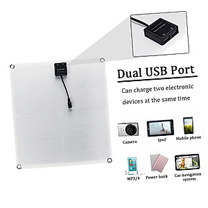 Hemobllo 1 Set Solar Panel Battery Maintainer Solar Battery Maintainer Alligator Clip Adapter Mono Solar Panel Crystalline Solar Panel Solar Power Bank USB Controller Charge V5 Components