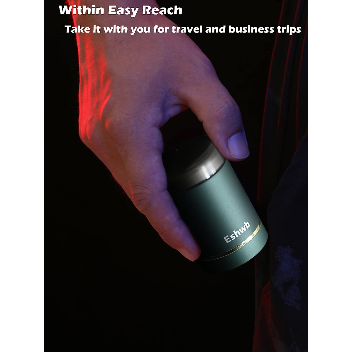 Eshwb Travel Men's Shaver Mini Electric Razor for Men USB Rechargeable Beard Shaver Pocket Size Shavers Compact Razor Wet Dry Use (Green)