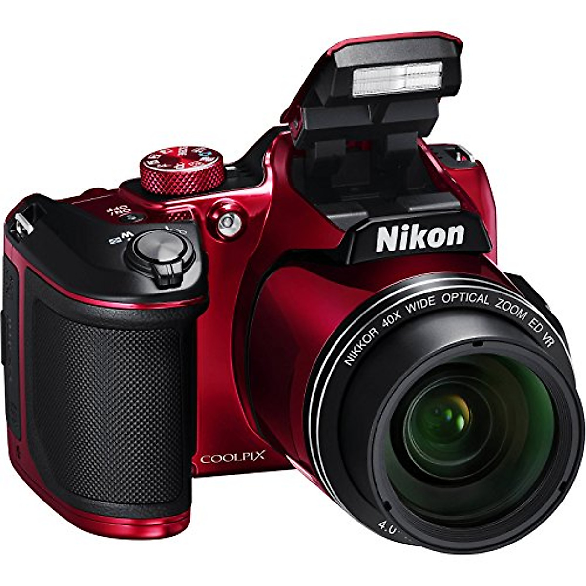 Nikon Coolpix B500 Wi-Fi Digital Camera (Red) - (Renewed)