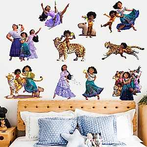 Ai Party Encanto Wall Sticker Children's Cartoon Bedroom Background Wall Decoration Self-Adhesive Wall Sticker PVC