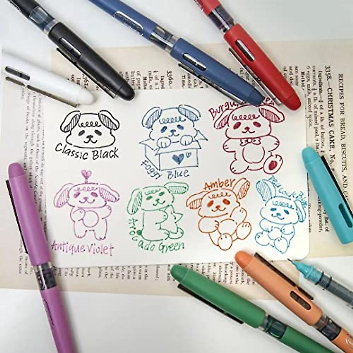 Writech Liquid Ink Rollerball Pens - 8 Assorted Colors for Precise Writing