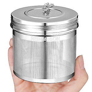 Reinmoson 2 Pack Large Tea Ball Infuser for Loose Leaf Tea & Spice Ball for Cooking Soup, 304 Stainless Steel, Threaded Lid, Chain Hook, Extra Fine Mesh Tea Strainer Ball for Herb, Iced Tea