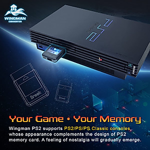 Brook Wingman PS2 Converter for X Box 360/X Box One/XSX|S/X Box Elite 1&2/PS5/PS4/PS3/Switch Pro Controller to PS2/PS/PS Classic