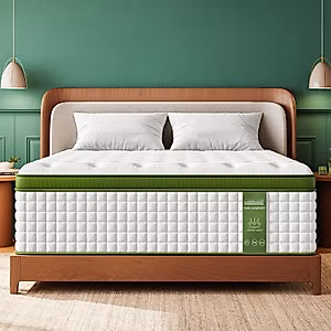 BedStory Queen Mattress, 14 Inch Hybrid Mattress Queen Size in a Box with Gel Memory Foam and Pocket Springs, Medium Firm Mattress, Pressure Relief & Motion Isolation, CertiPUR-Us Certified, No Odor