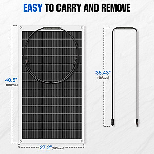 ECO-WORTHY 260 Watt 12V Flexible Complete Solar Panel Starter Kit for RV Off Grid with Battery and Inverter: 2pcs 130W Solar Panel + 30A Charge Controller + 50Ah Lithium Battery + 600W Solar Inverter