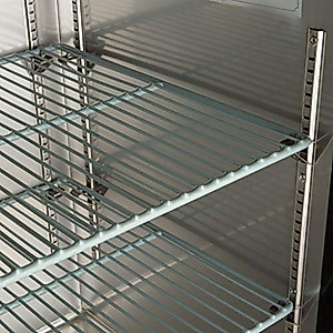 PEAKCOLD 2 Glass Door Commercial Back Bar Cooler; Stainless Steel Under Counter Refrigerator; 60" W