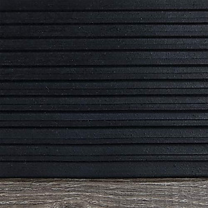Sweet Home Stores Rubber Collection Multi-Purpose Rubberback Indoor/Outdoor Rubber Mat, 2' x 3', Black