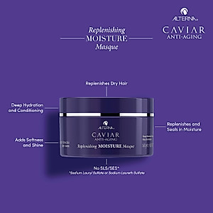 Alterna Caviar Anti-Aging Replenishing Moisture Masque, | Replenishes Dry, Coarse, Damaged Hair | Sulfate Free , 5.7 Ounce (Pack of 1)