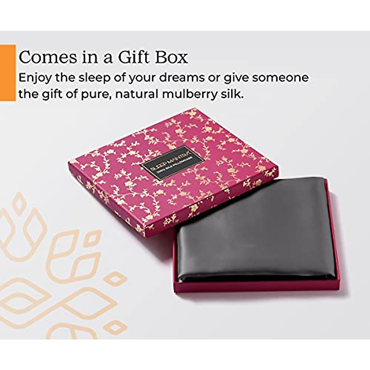 100% Mulberry Silk Pillowcase for Hair and Skin Health, Hidden Zipper, 22 Momme, Both Sides Smooth, Breathable and Natural, Machine Washable, Sleep Mantra (King, Charcoal Gray)