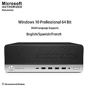 HP Business Desktop ProDesk 600 G3 SFF Computer - Intel Core i5-6500 3.2GHz / 16GB RAM / 512GB SSD/Windows 10 Professional (Renewed)