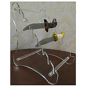 Clear Knife Display Rack Holder 8 Pcs,Thickening,2 Stand