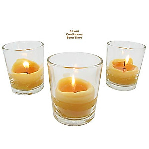 Beeswax Candle Works, 10-Hour Votives (Pack of 12) 100% USA Beeswax