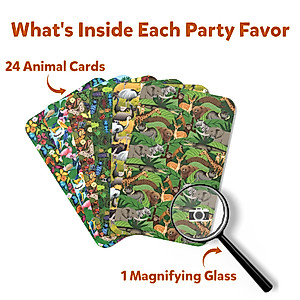 Skillmatics Party Favors (Pack of 15) - Can You Spy Animals Cards Set, Goodie Bag for Kids, Play Search & Find Educational Games, Gifts for Girls, Boys Ages 4, 5, 6, 7