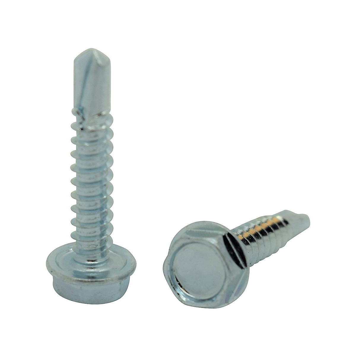 SNUG Fasteners (SNG64) 100 Qty #10 x 1 Zinc Hex Washer Head TEK Self Drilling Sheet Metal Screws, Count
