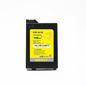 BEBAT PSP-S110 Battery,2500mAh Hign Capacity for Sony PSP 2000/3000 PSP-S110 Console,Rechargeable Battery Lithium Ion Battery Pack Replacement
