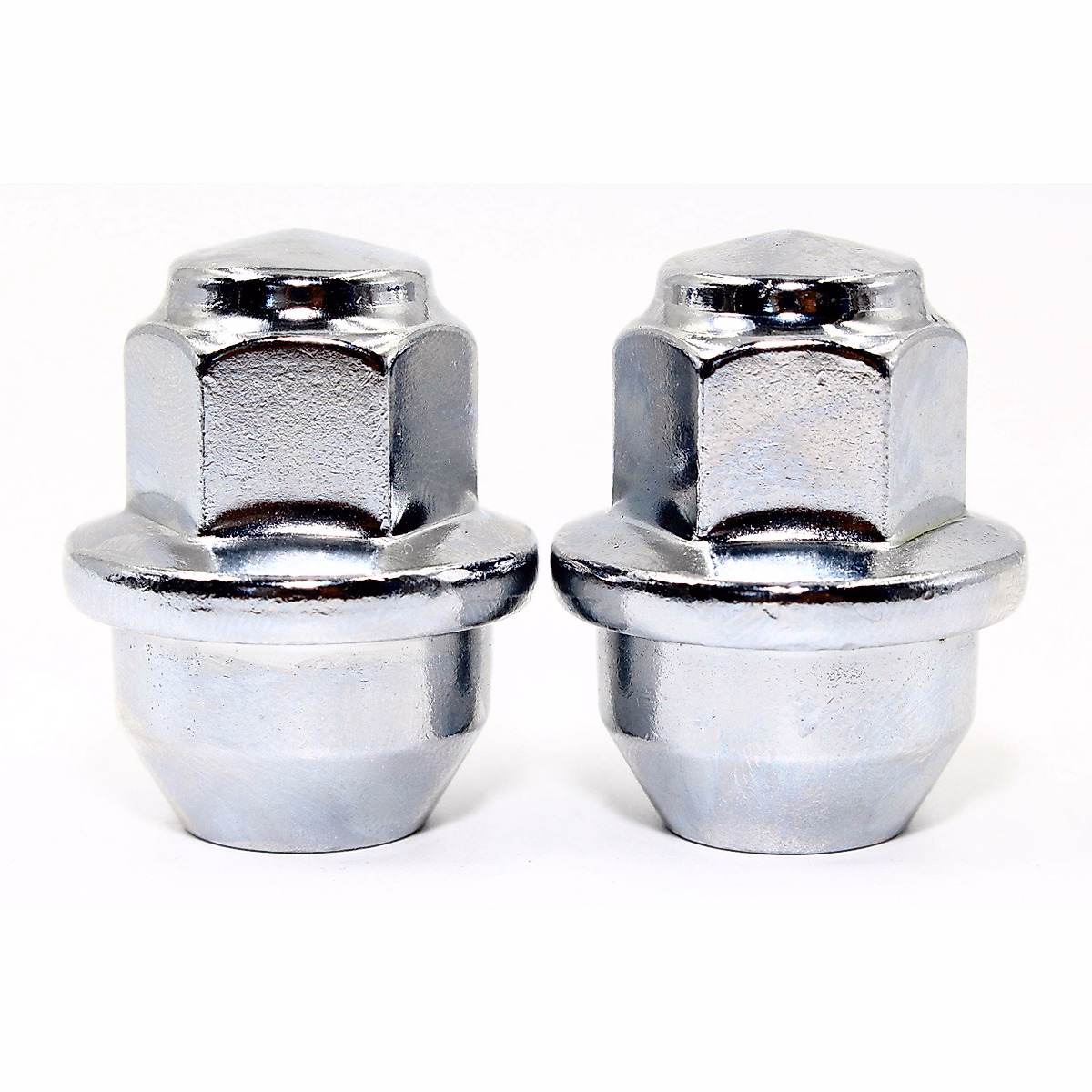 Set of 20 Veritek 12x1.5mm 3/4 19mm Hex 1.46 Inch 37mm Length Chrome OEM Factory Style Large Acorn Seat Wheel Cover Hubcap Retaining Lug Nuts for Ford Focus Fusion Escape Factory Wheels