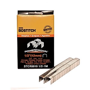BOSTITCH STCR50191/2-1M 1/2-Inch by 7/16-Inch Heavy-Duty PowerCrown Staple (1,000 per Box) (2)