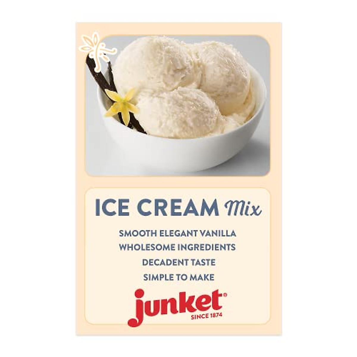 Junket Ice Cream Mix Very Vanilla, 4 Ounce (Pack of 2)