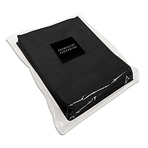 Black Gift Bags - 12 Pack Reusable Shopping Bags with Handles, Small Fabric Cloth Bags for Small Business, Gifts, Groceries, Merchandise, Events, Parties, Take-Out, Retail Stores, Bulk - 8x4x10