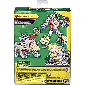Transformers Bumblebee Cyberverse Adventures Toys Deluxe Class Dinobot Slug Action Figure, Blaster Fire Fury Action Attack, 5-inch