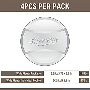 Masontops Pickle Pebble Glass Infinity Weights for Fermenting - Pickling Weight Set - Wide Mouth Mason Jar Fermentation