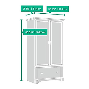 Sauder Palladia Armoire, Vintage Oak finish