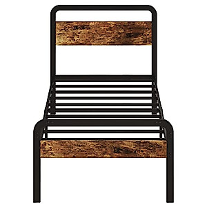 Upcanso Twin XL Bed Frame with Wood Headboard and Footboard, Platform Twin XL Bed Frames No Box Spring Needed with Heavy Duty Slats for Kids, Easy Assembly