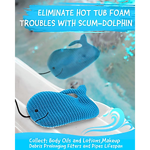 AOSYCO Hot Tub Scum Absorber, Reusable Oil Absorbing Sponge, Spa Defoamer Hot Tub Skimmer Accessories, Upgraded of Scum Bug Scumbug Scum Rays, S-C-U-M-R-A-Y Cleaner, 2Pack Cleaning Kit