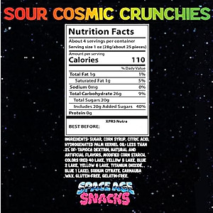 Sour Freeze Dried Candy - 4 Ounce Freeze Dried Sour Cosmic Crunchies Viral Candy - Gourmet Freeze Dried Sour Candy - Freeze Dry Candy Dry Freeze Candy for All Ages