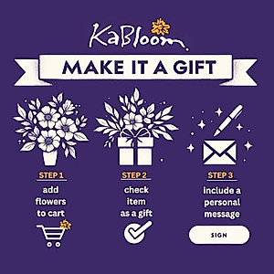 KaBloom PRIME ORVERNIGHT DELIVERY - Serenade of Hope Bouquet of 10 White Orchid With Vase.Gift for Birthday, Sympathy, Anniversary, Get Well, Thank You, Valentine, Mother’s Day Fresh Flowers