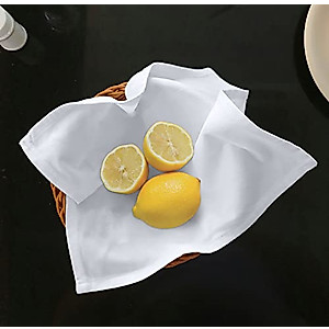 RUVANTI Flour Sack Towels 12 Pack 28"x28", Ring Spun 100% Cotton Flour Sack Dish Towels, Machine Washable, Absorbent Tea Towels - Flour Sack Kitchen Towels for Drying & Cleaning - White