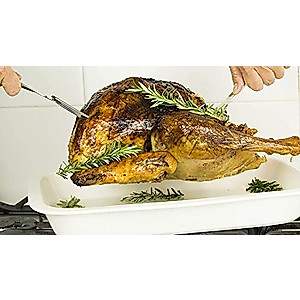 i Kito Stainless Steel Turkey Lifter,Set of 2 Heavy Roasted Turkey Meat Forks for Thanksgiving