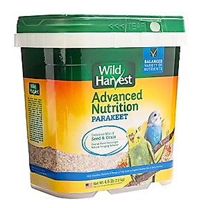 Wild Harvest WH-83540 Wild Harvest Advanced Nutrition Diet for Nutrition Diet for Parakeets, 4.5-Pound